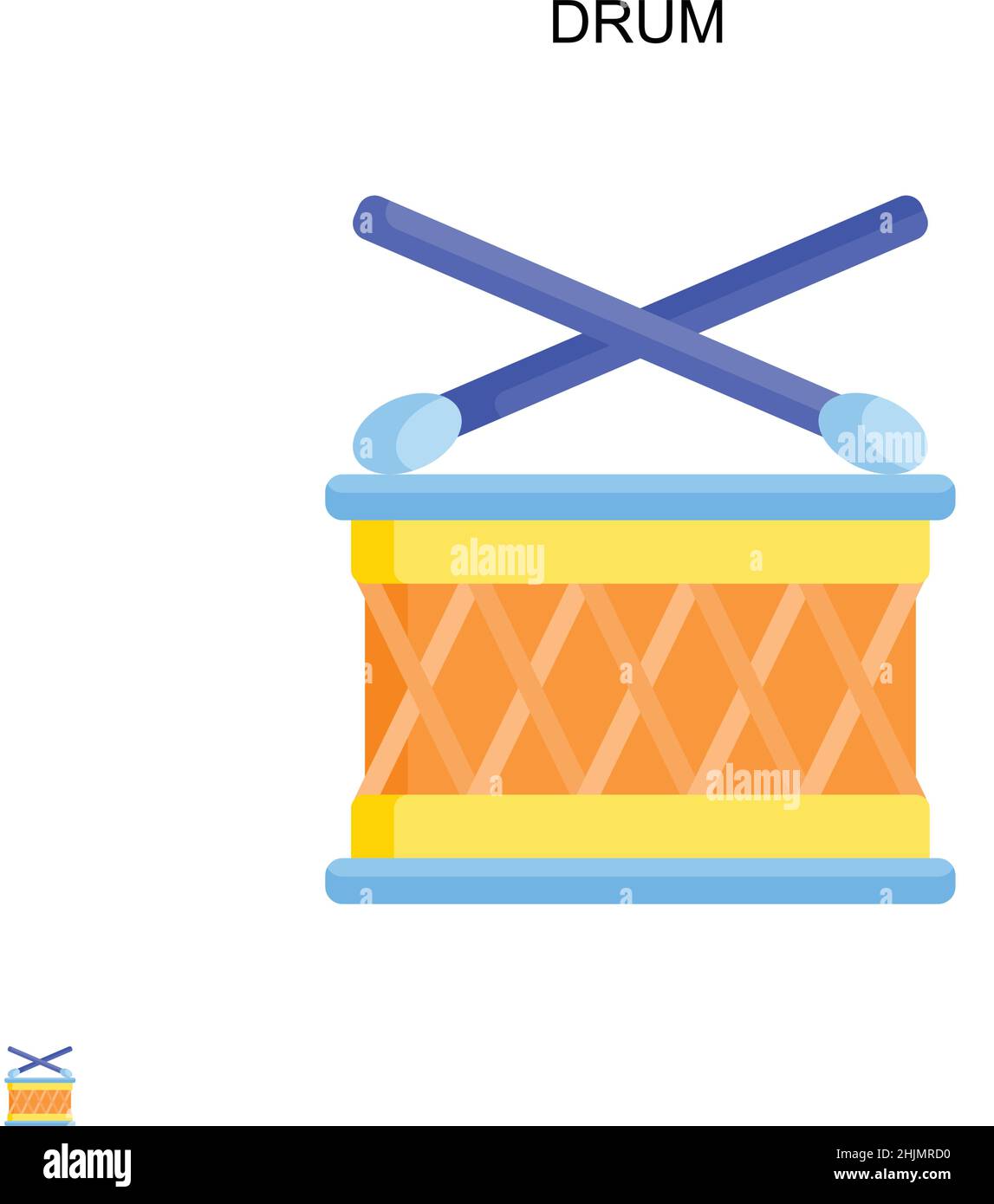 Drum Simple vector icon. Illustration symbol design template for web ...