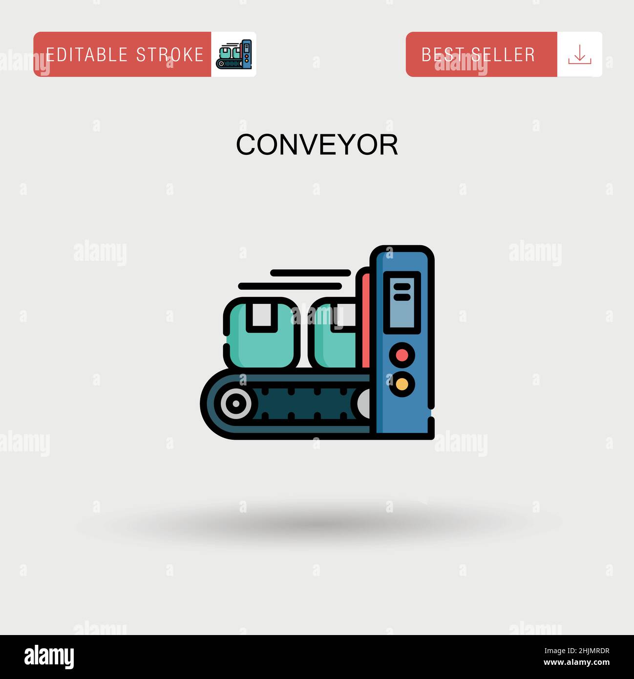 Conveyor Simple vector icon Stock Vector Image & Art - Alamy
