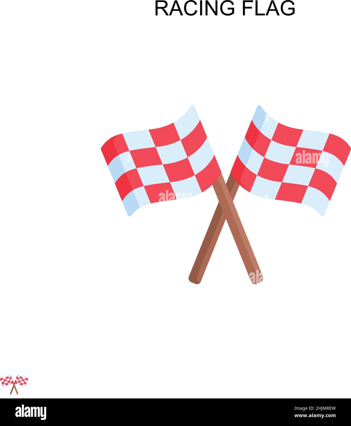 Racing flag Simple vector icon. Illustration symbol design template for ...