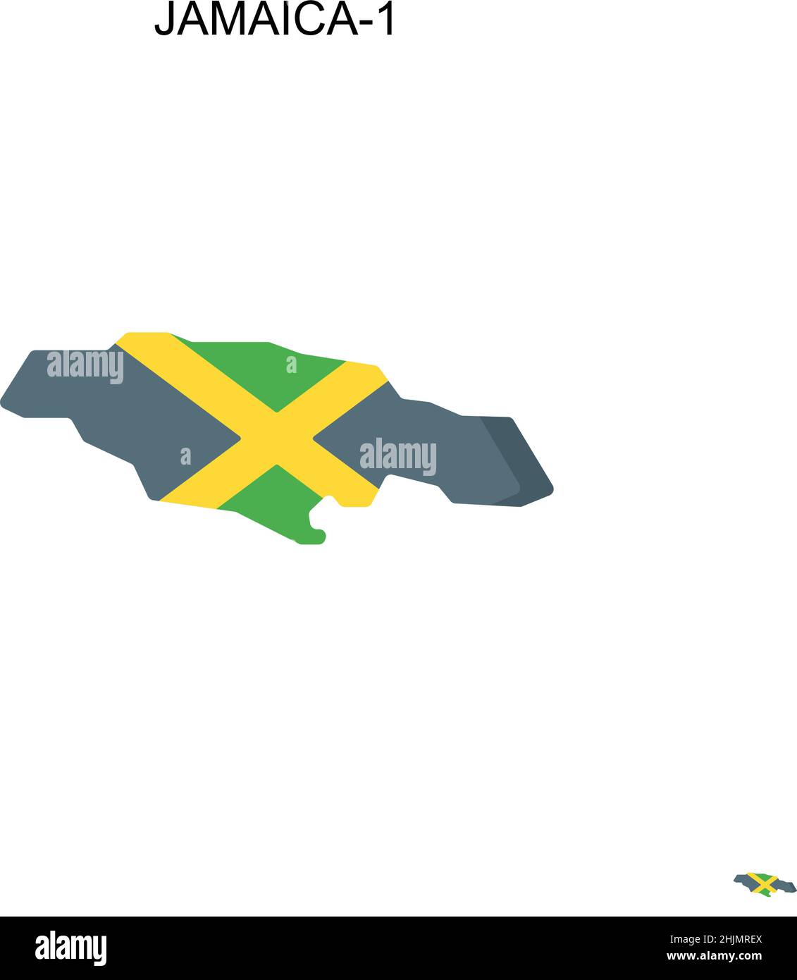 Jamaican landscape poster Stock Vector Images - Alamy