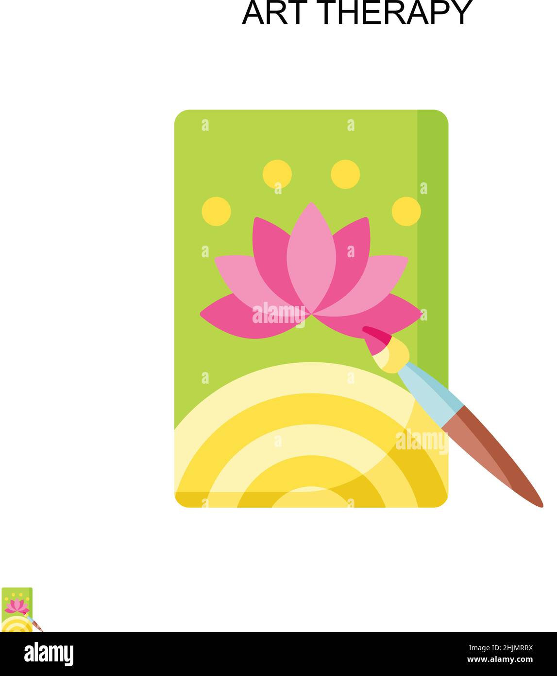 Art therapy Simple vector icon. Illustration symbol design template for ...