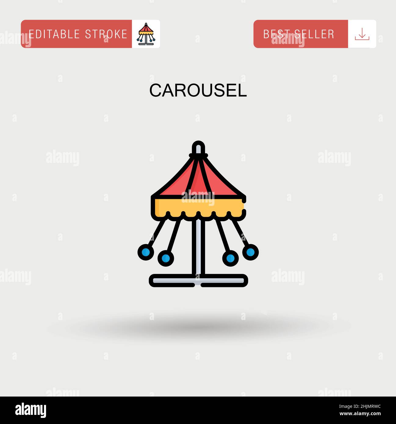Carousel Simple vector icon Stock Vector Image & Art - Alamy