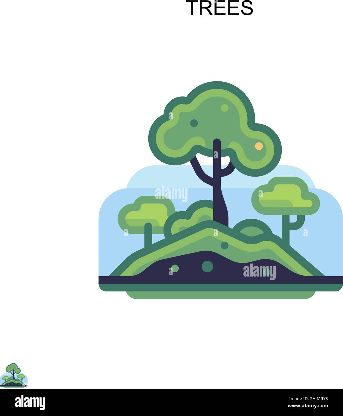 Trees Simple vector icon. Illustration symbol design template for web ...