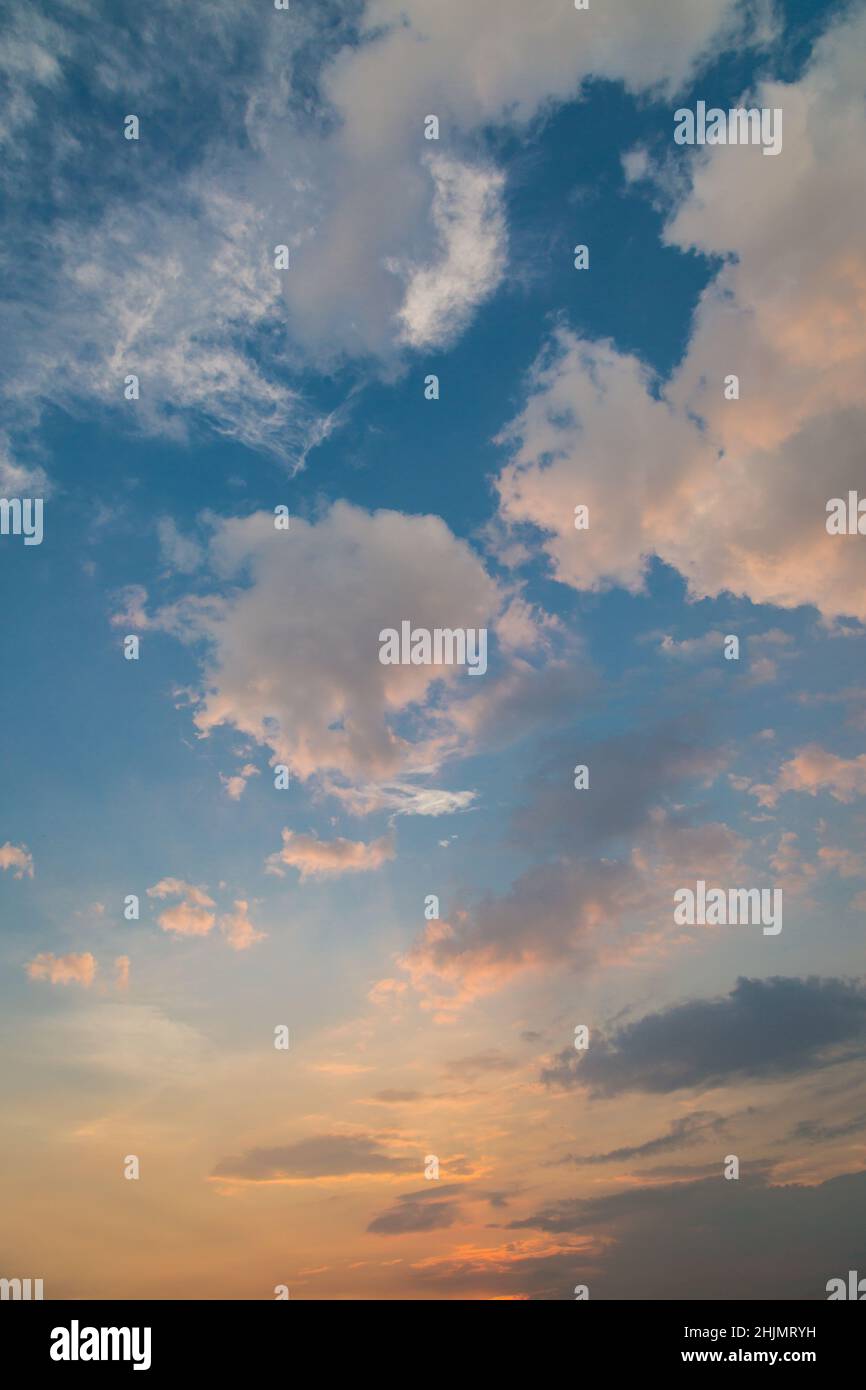 sky and clouds before sunset background Stock Photo - Alamy