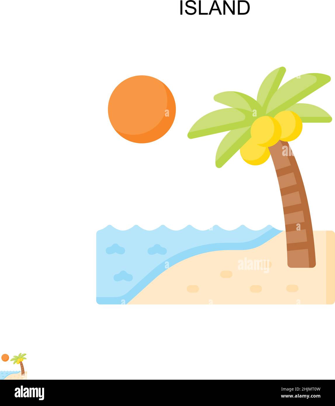 Island Simple Vector Icon Illustration Symbol Design Template For Web Mobile Ui Element Stock