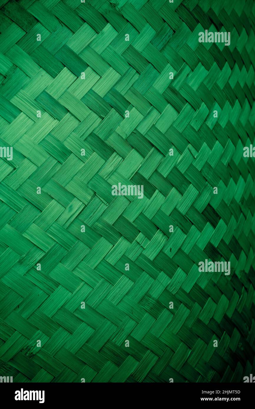 Green color Bamboo grass woven flat mat from natural bamboo background ...