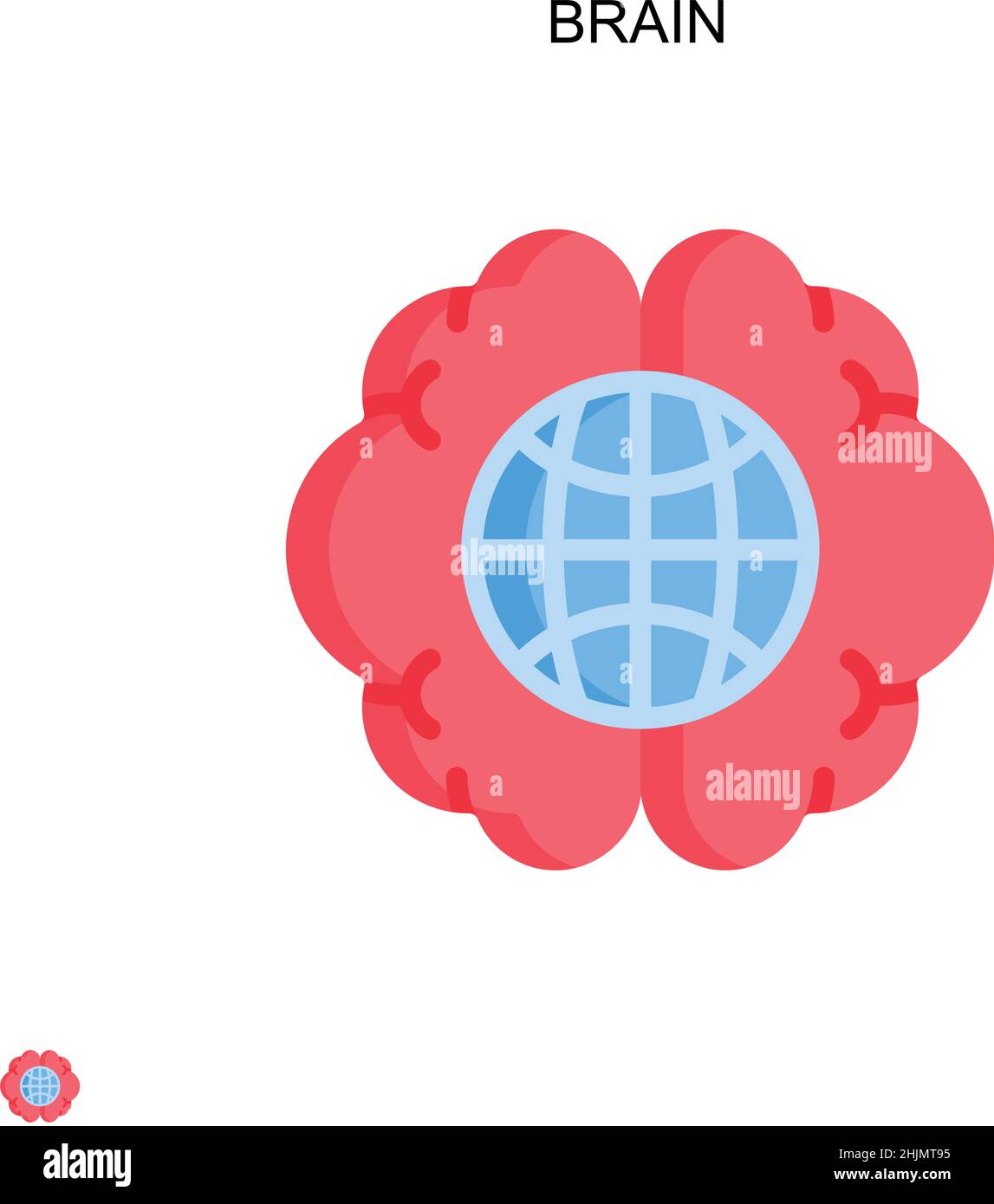 Brain Simple vector icon. Illustration symbol design template for web ...