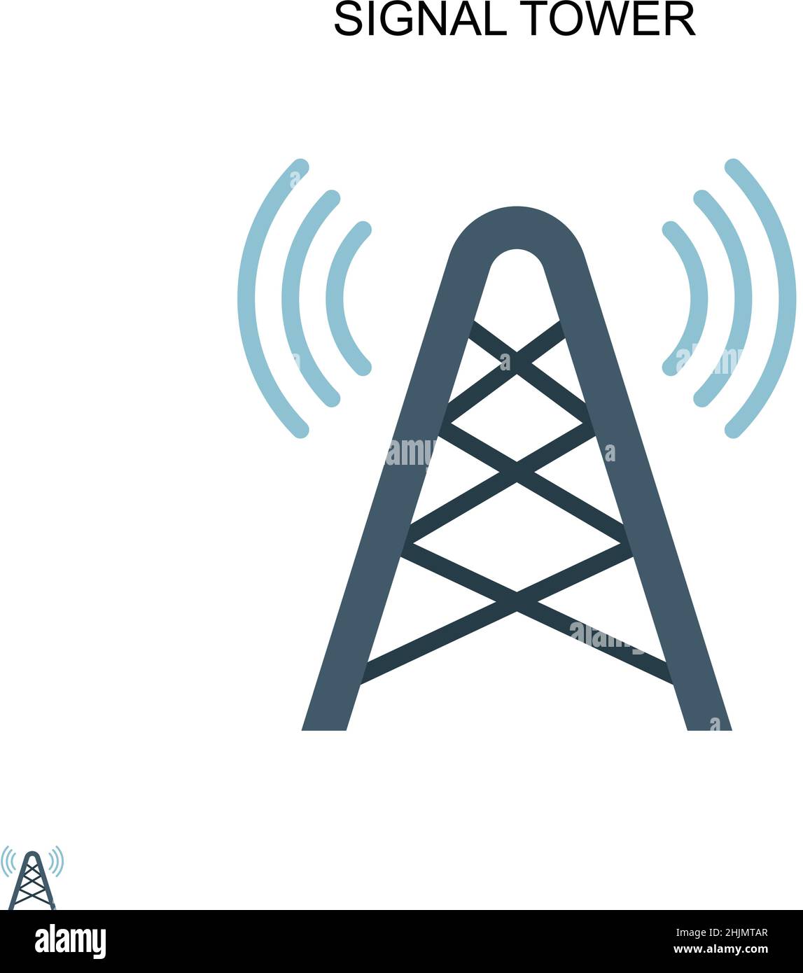 Signal Tower Simple Vector Icon Illustration Symbol Design Template For Web Mobile Ui Element