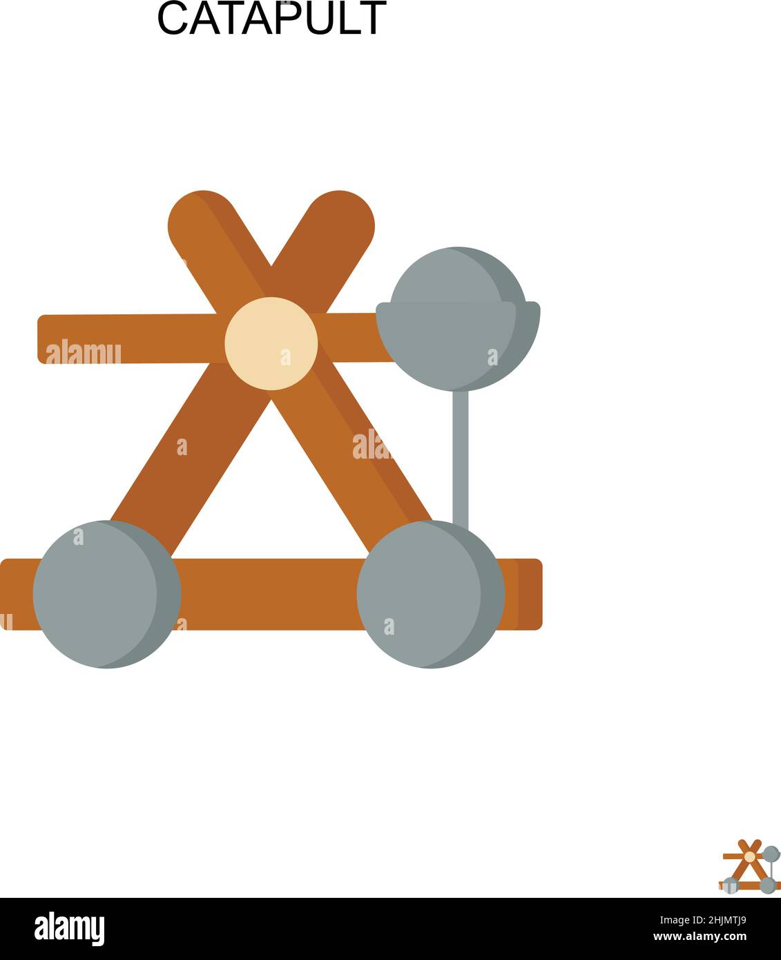 Catapult Simple vector icon. Illustration symbol design template for ...