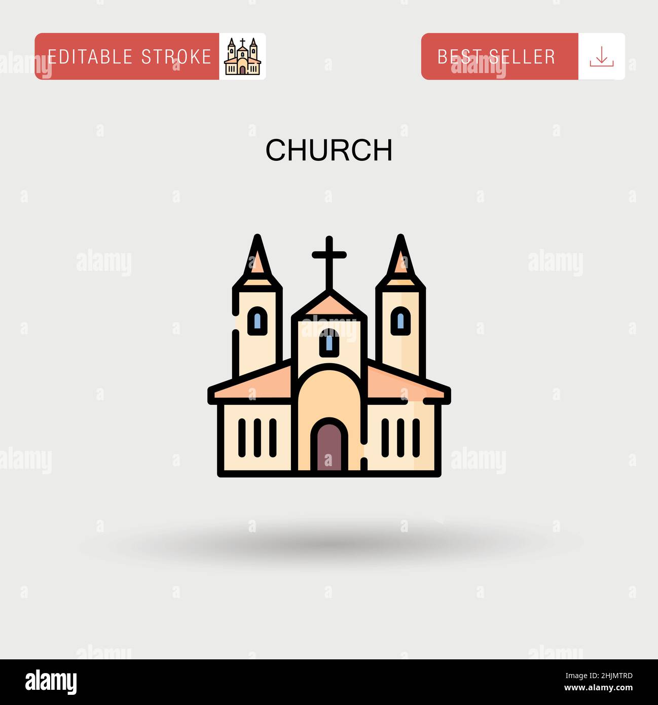 Church Simple vector icon Stock Vector Image & Art - Alamy