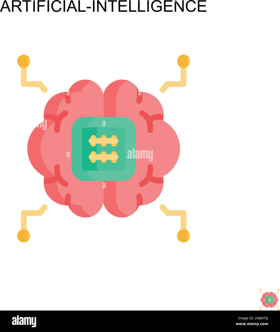 Artificial-intelligence Simple vector icon. Illustration symbol design ...
