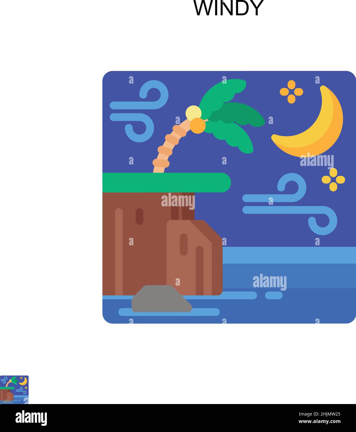 Windy cloud cartoon hi-res stock photography and images - Alamy