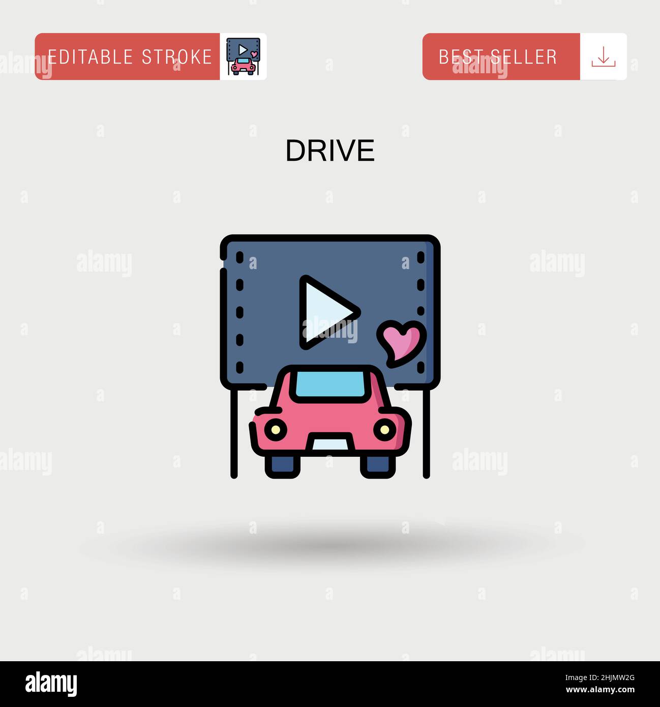 Drive Simple vector icon Stock Vector Image & Art - Alamy