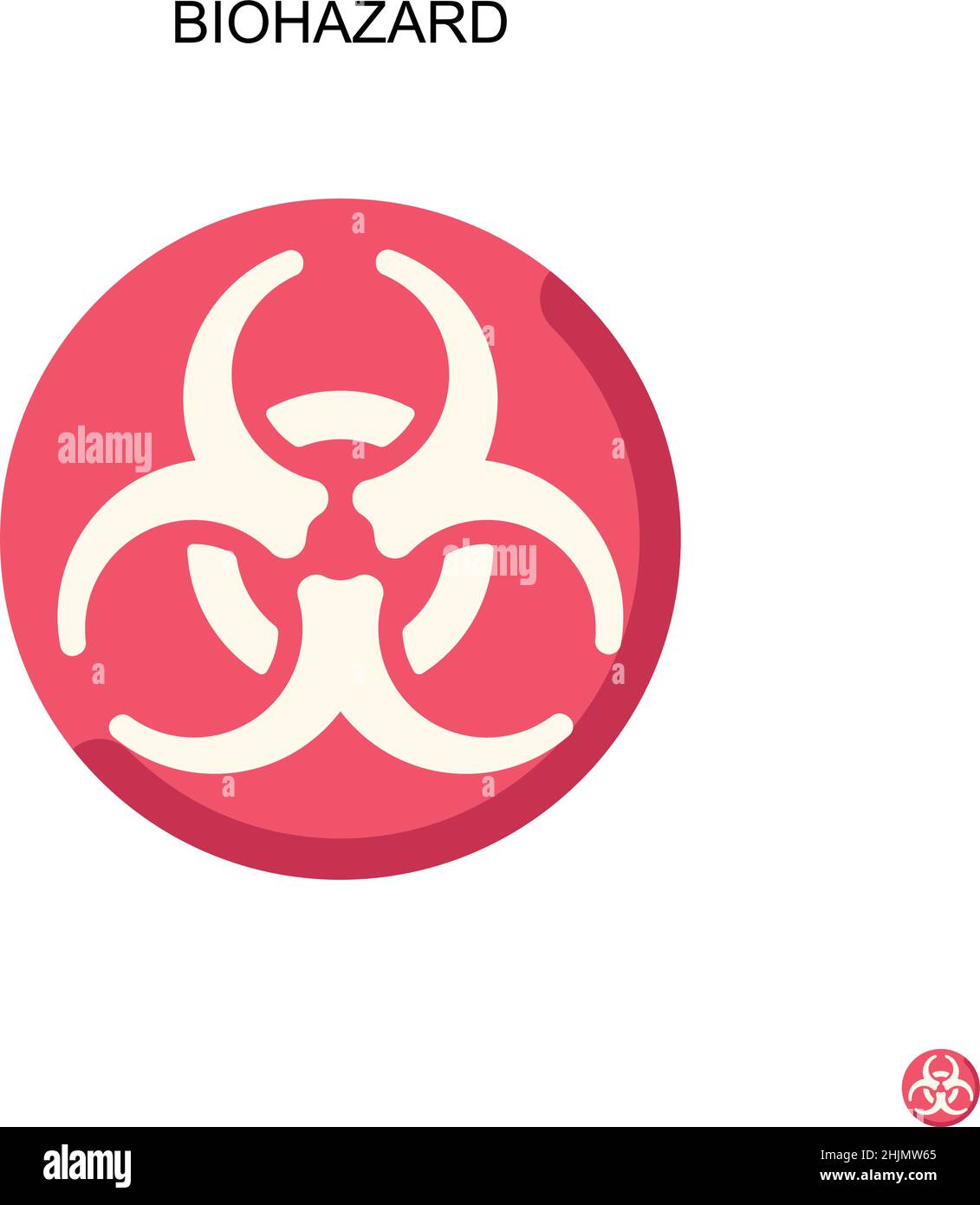 Biohazard Simple vector icon. Illustration symbol design template for ...
