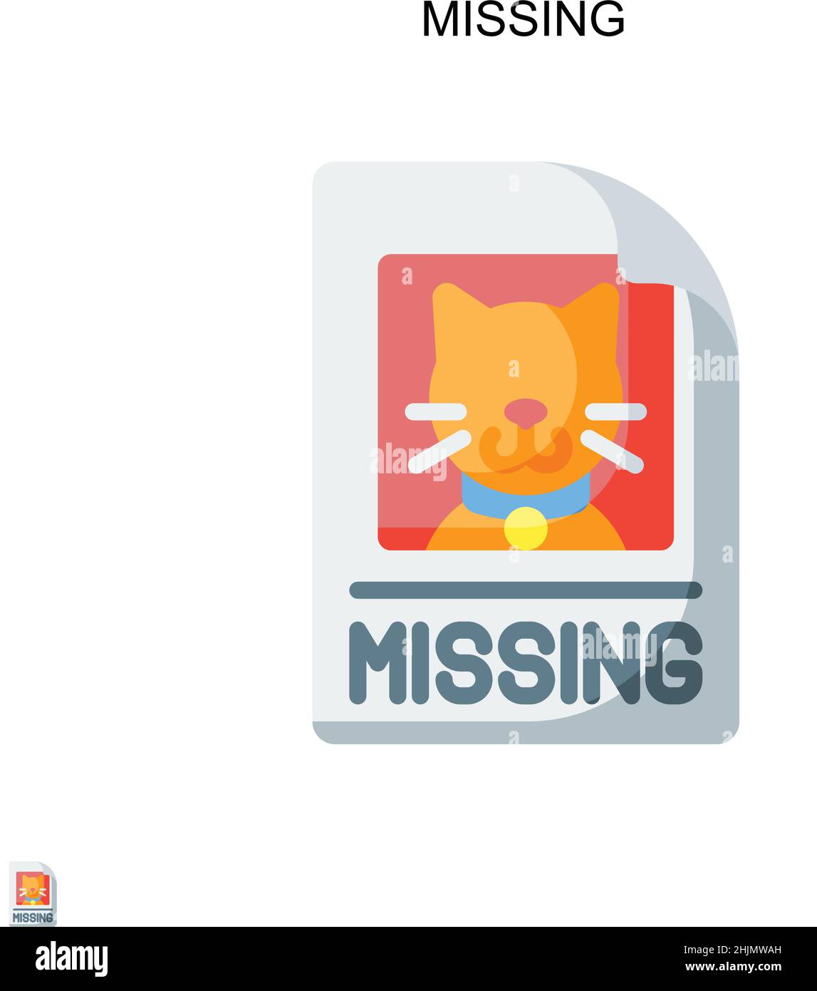 Missing Simple vector icon. Illustration symbol design template for web ...