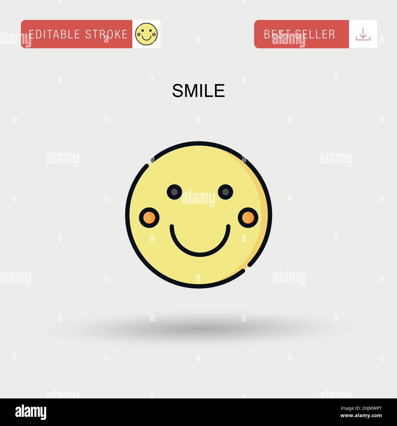 Smile Simple vector icon Stock Vector Image & Art - Alamy