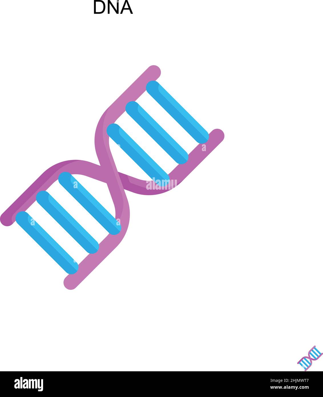 Dna Simple vector icon. Illustration symbol design template for web ...