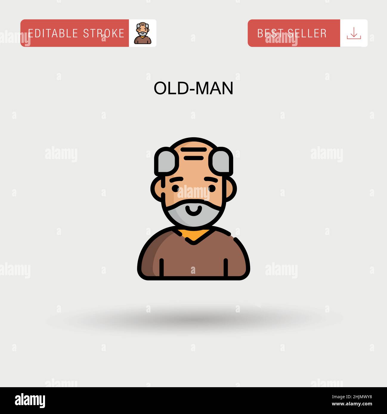Portrait elderly old man Stock Vector Images - Alamy