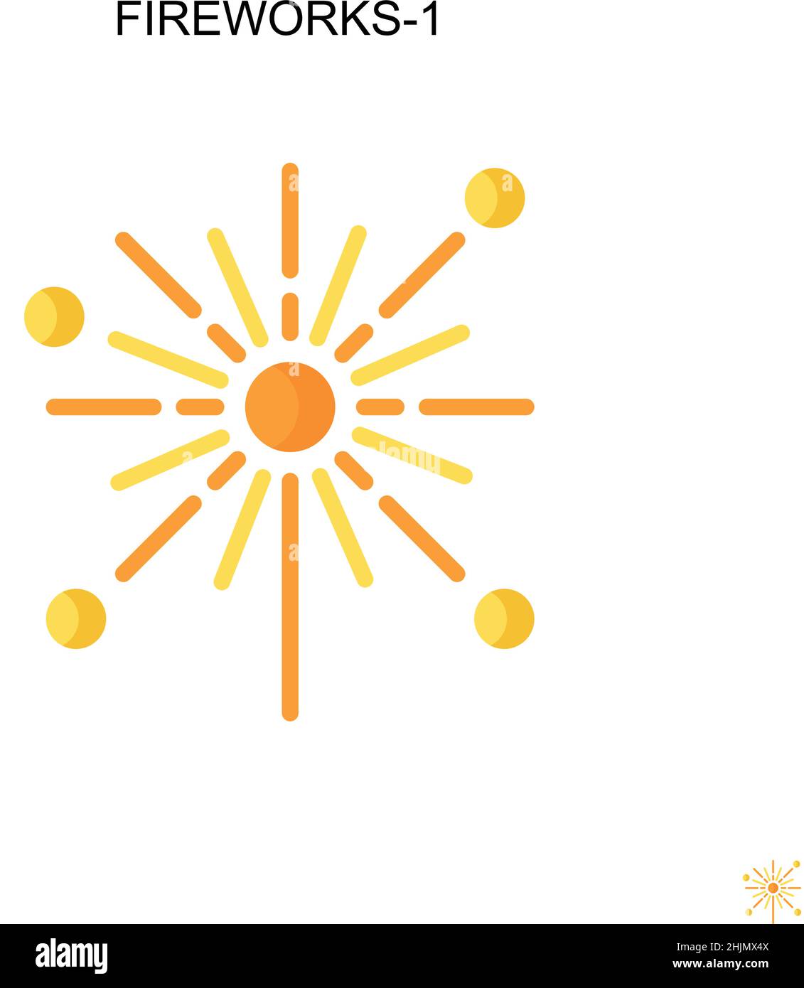 Fireworks-1 Simple vector icon. Illustration symbol design template for ...