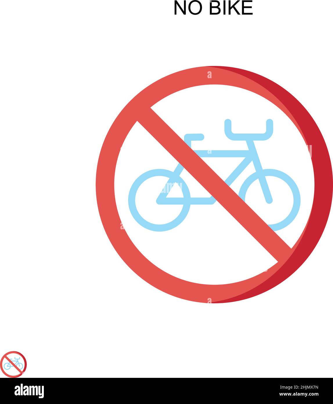 No bike Simple vector icon. Illustration symbol design template for web ...
