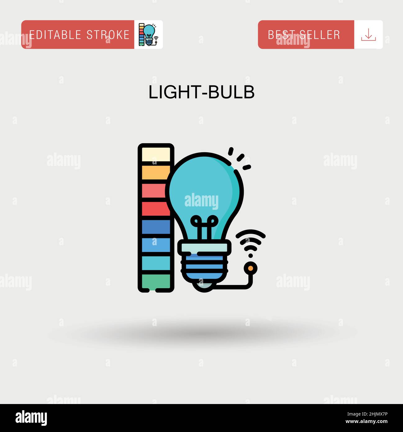 Light-bulb Simple vector icon Stock Vector Image & Art - Alamy