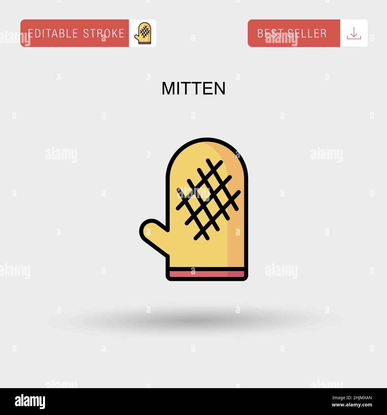 Mitten Simple vector icon Stock Vector Image & Art - Alamy