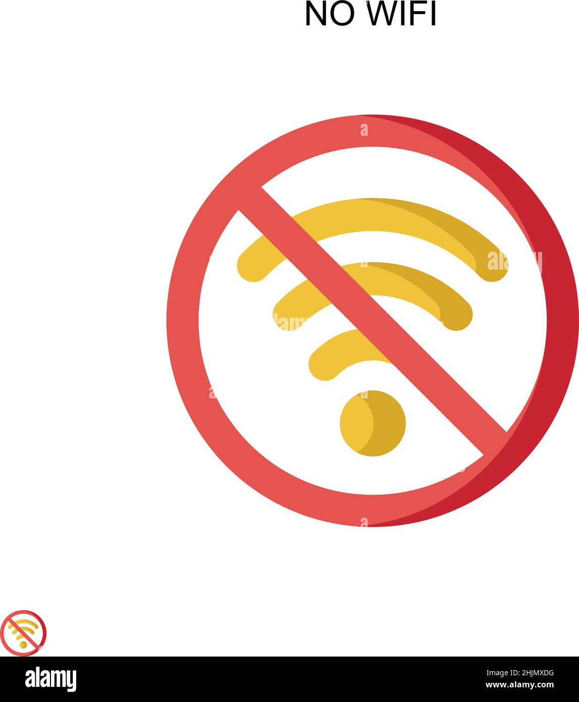No wifi Simple vector icon. Illustration symbol design template for web ...