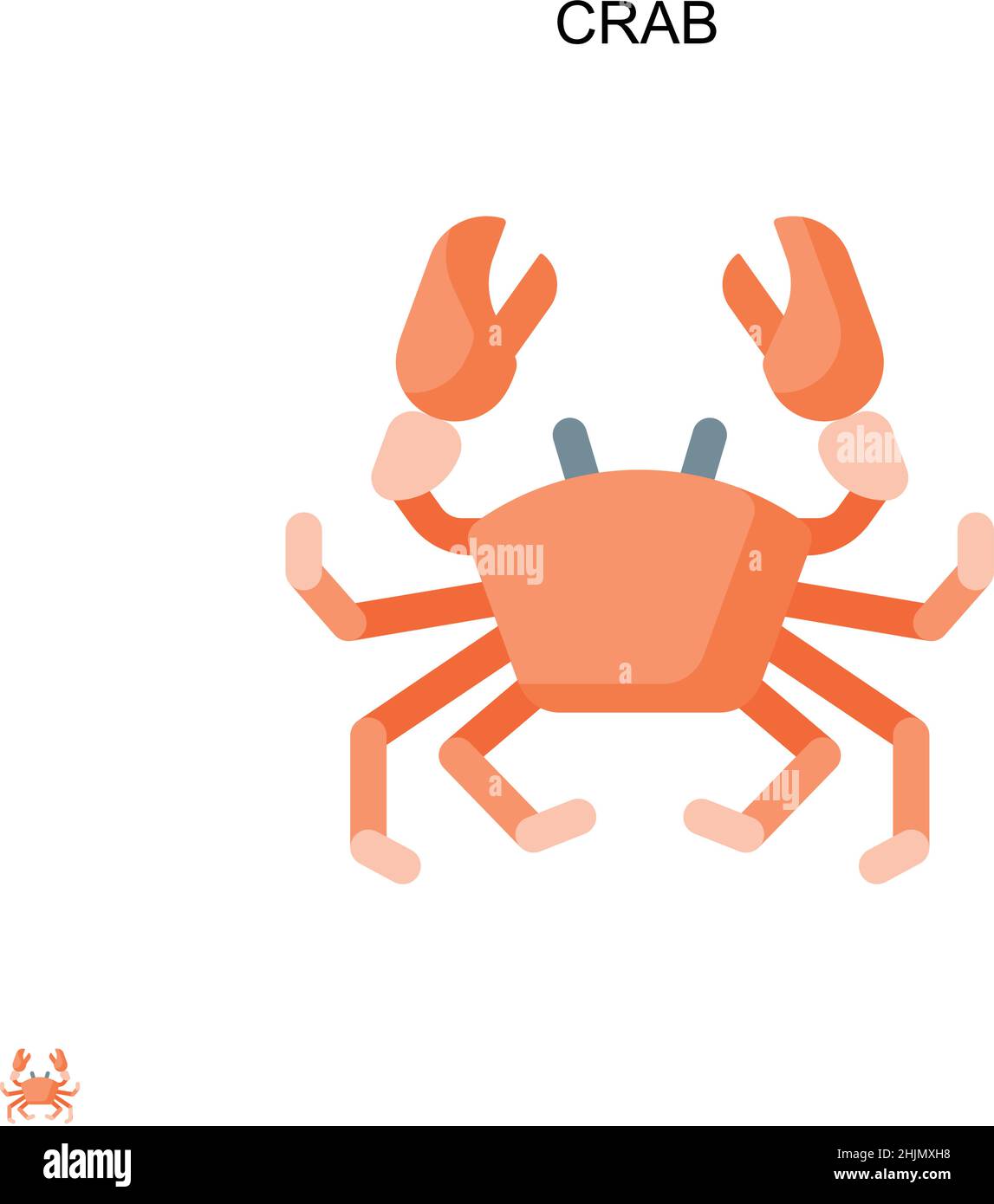 Crab Simple vector icon. Illustration symbol design template for web ...