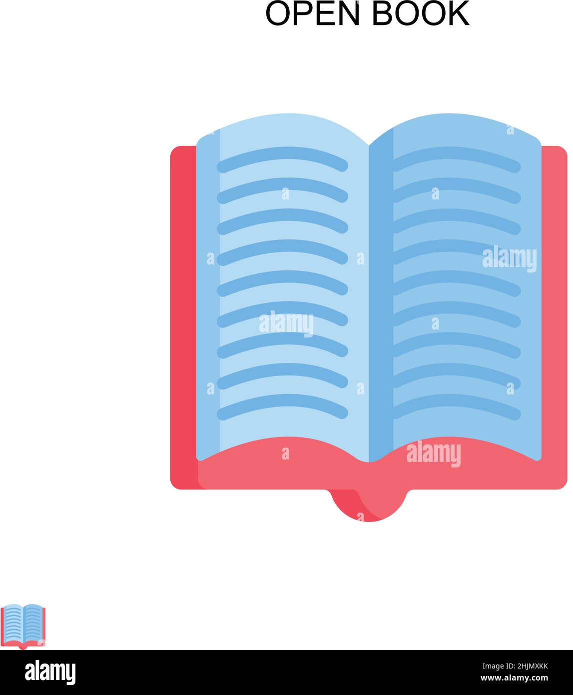 Open book Simple vector icon. Illustration symbol design template for ...
