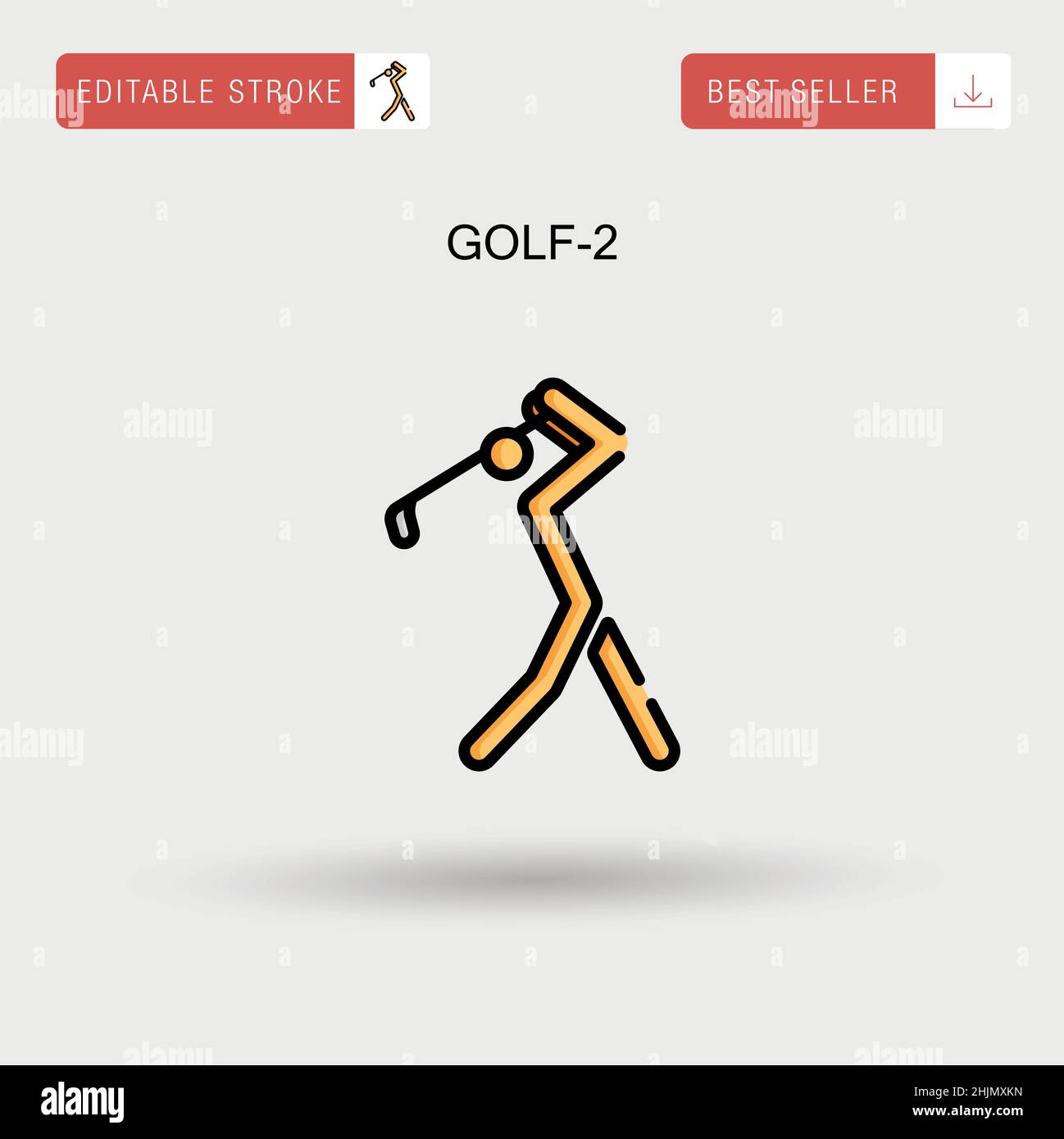 Golf-2 Simple vector icon Stock Vector Image & Art - Alamy