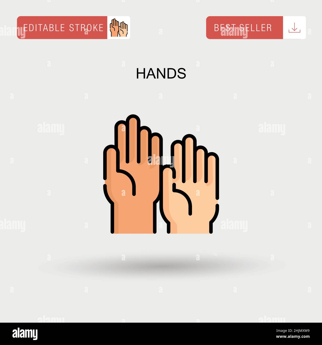 Hands Simple vector icon Stock Vector Image & Art - Alamy