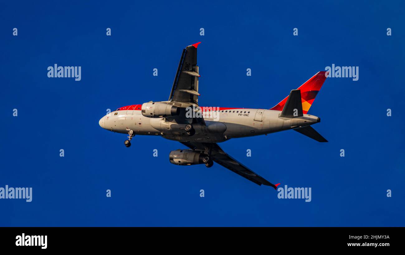 Rio de Janeiro, Brazil - CIRCA 2020: Brazilian commercial aircraft of ...