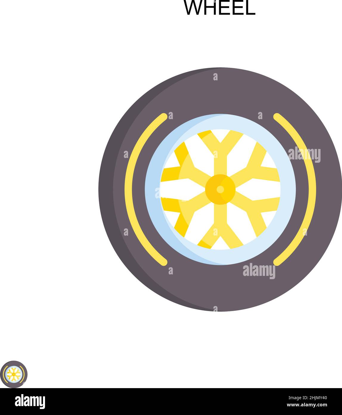 Wheel Simple vector icon. Illustration symbol design template for web ...