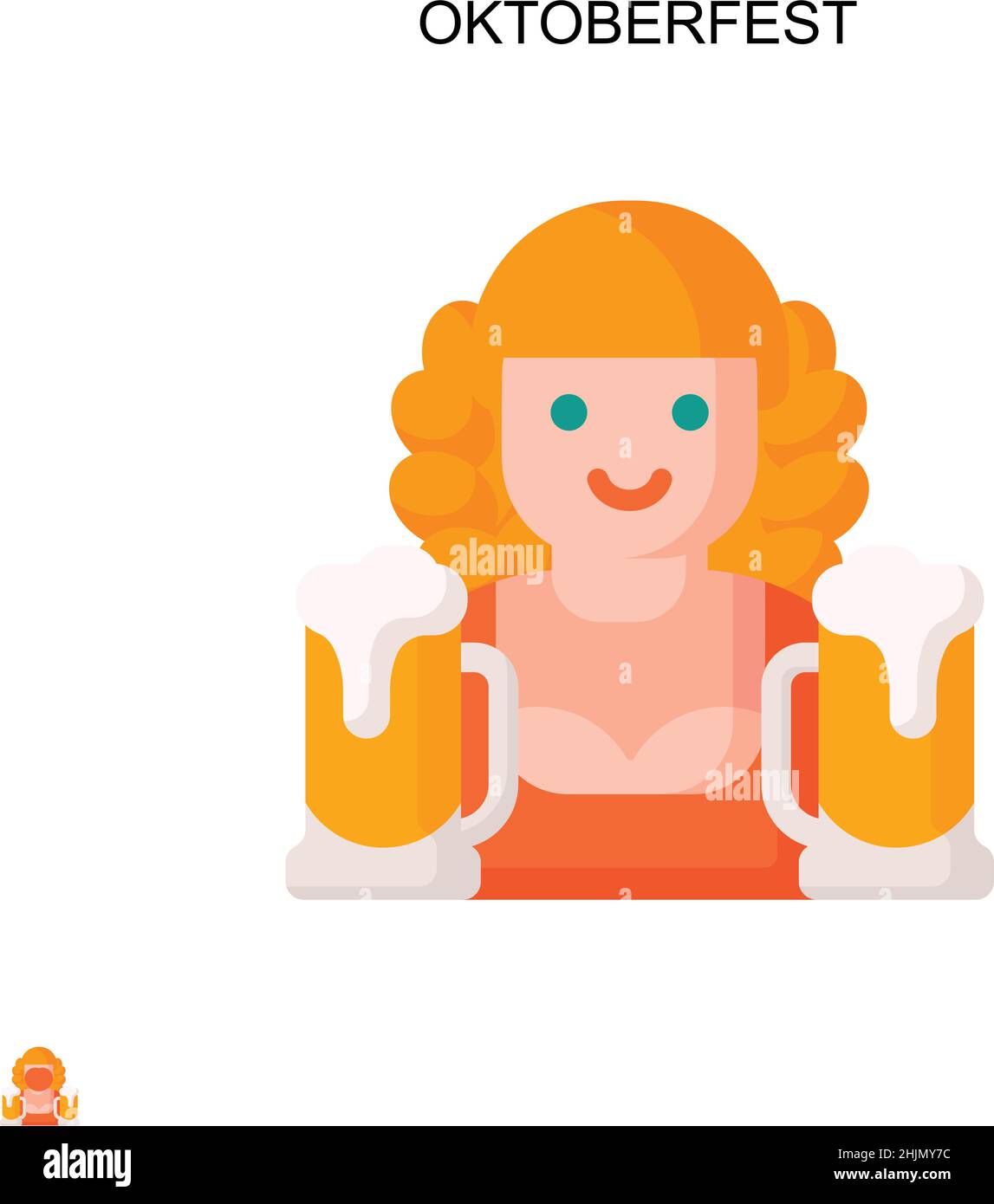 Oktoberfest Simple vector icon. Illustration symbol design template for ...