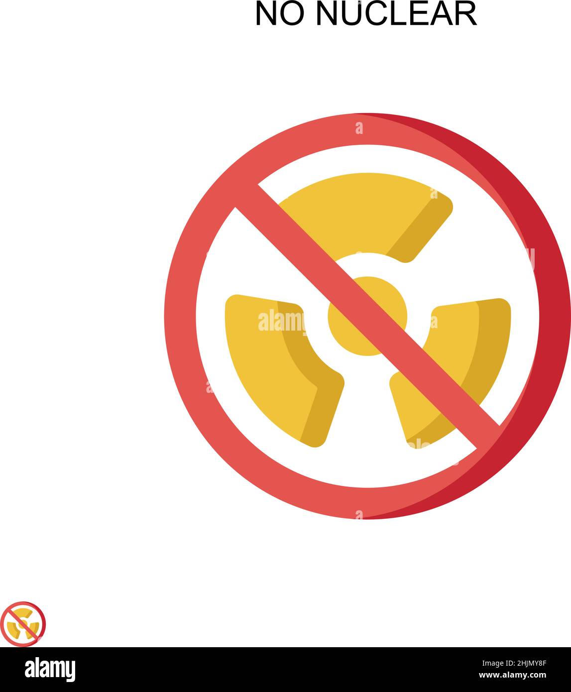 No nuclear Simple vector icon. Illustration symbol design template for ...