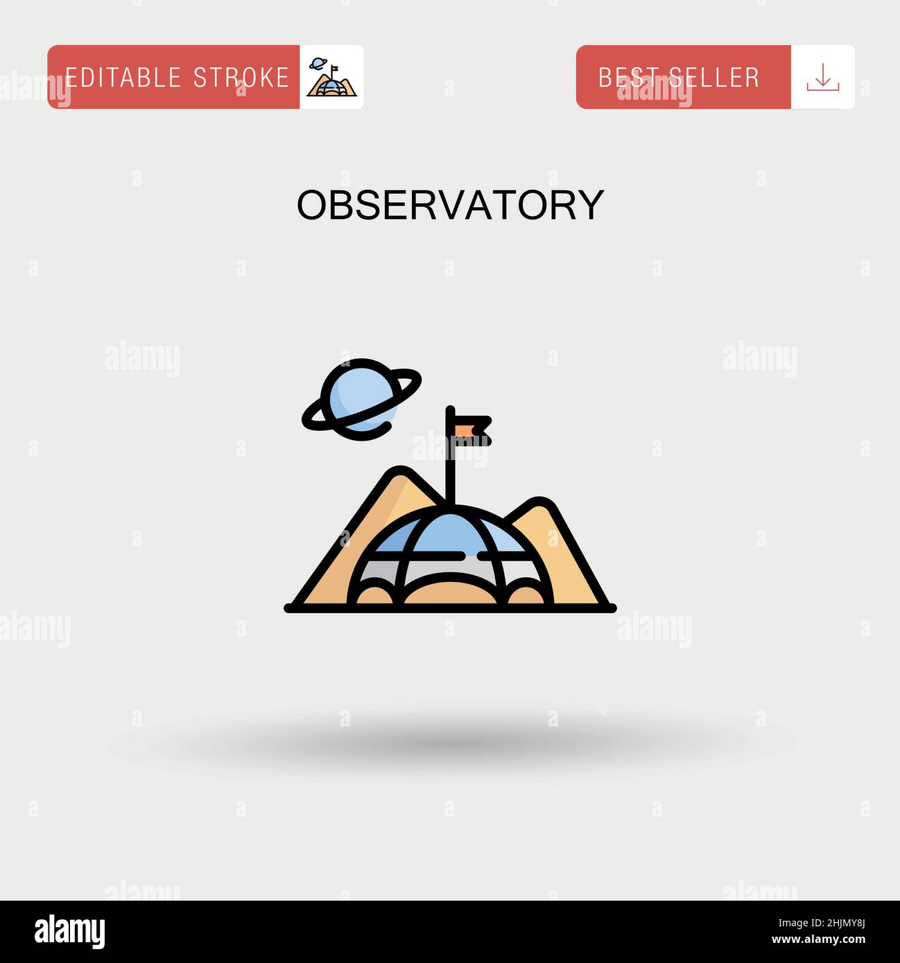 Observatory Simple vector icon Stock Vector Image & Art - Alamy
