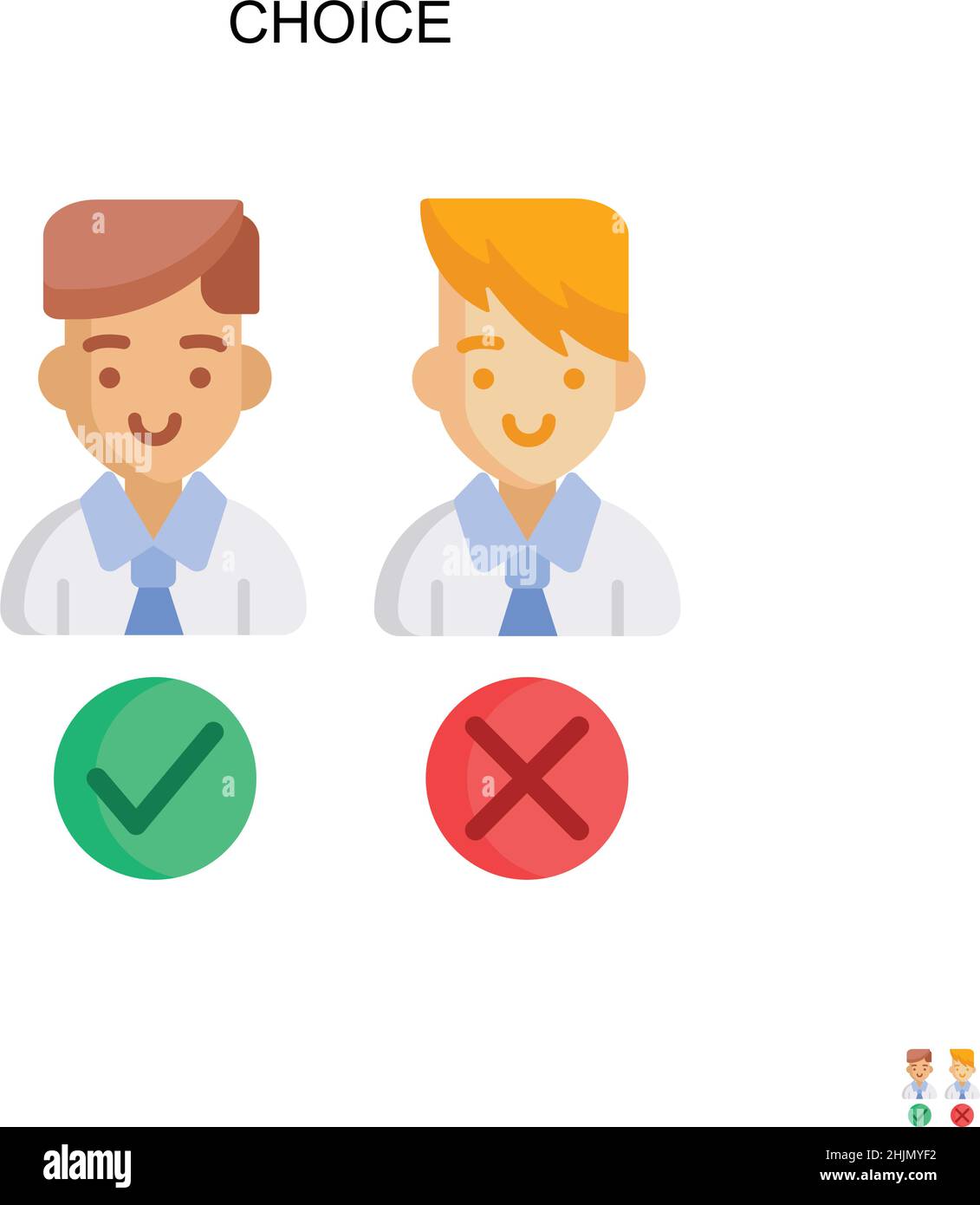 Choice Simple vector icon. Illustration symbol design template for web mobile UI element Stock ...