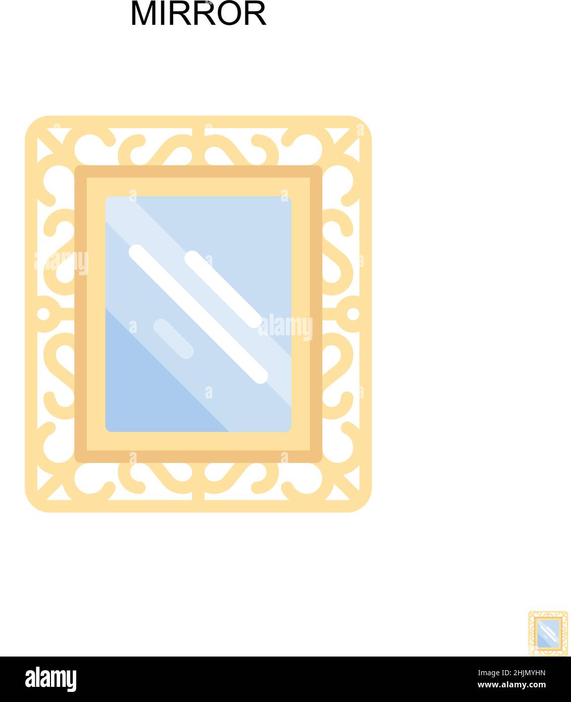 Mirror Simple vector icon. Illustration symbol design template for web ...