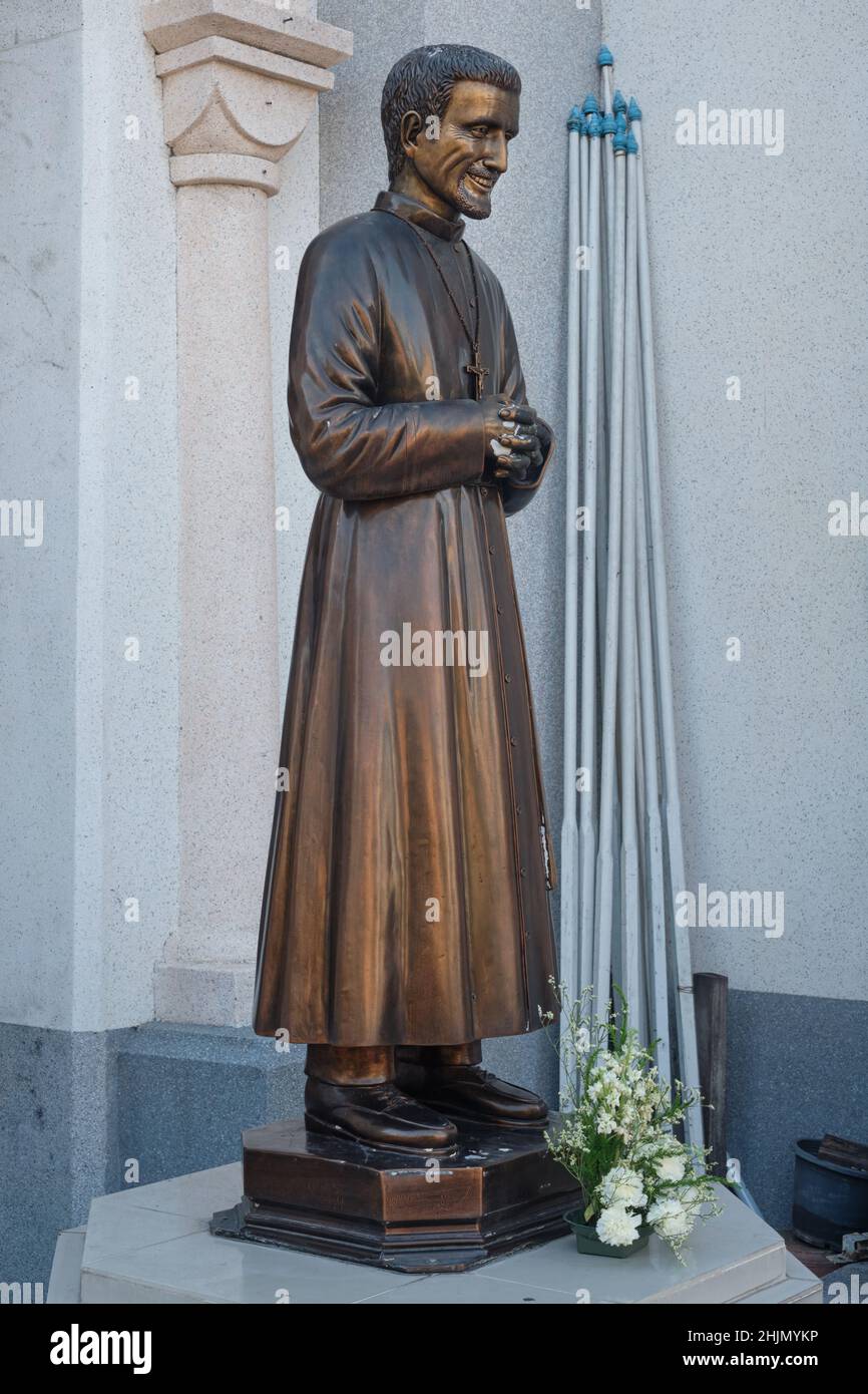 Statue of a former French priest at Immaculate Conception Church ...