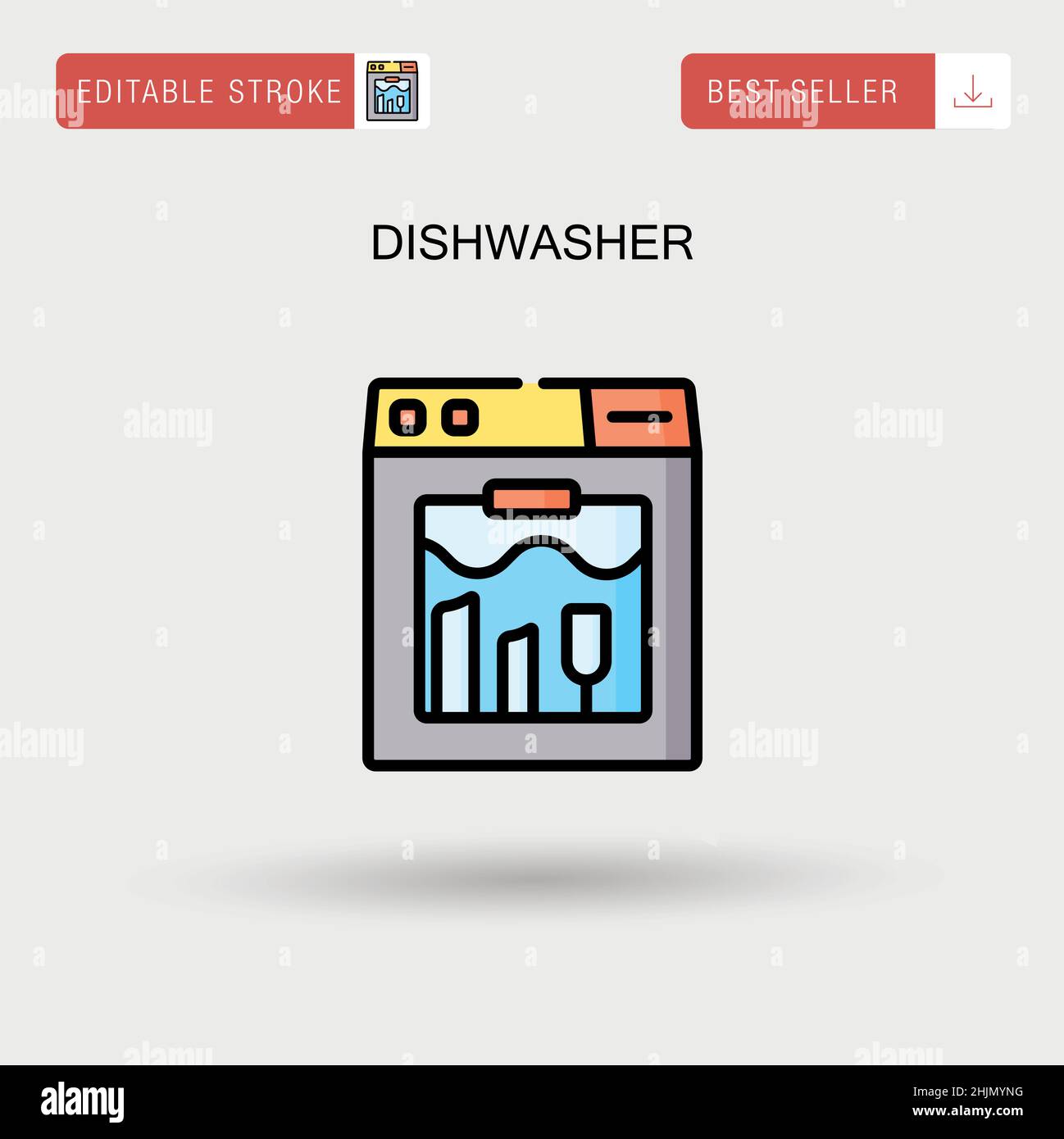 Dishwasher Simple vector icon Stock Vector Image & Art - Alamy