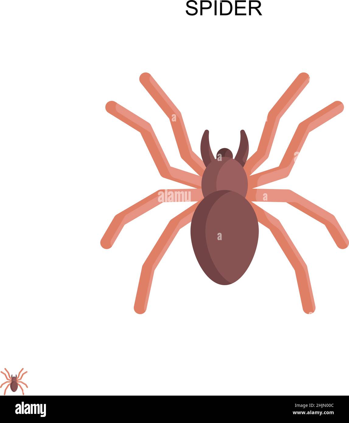 Spider Simple vector icon. Illustration symbol design template for web ...