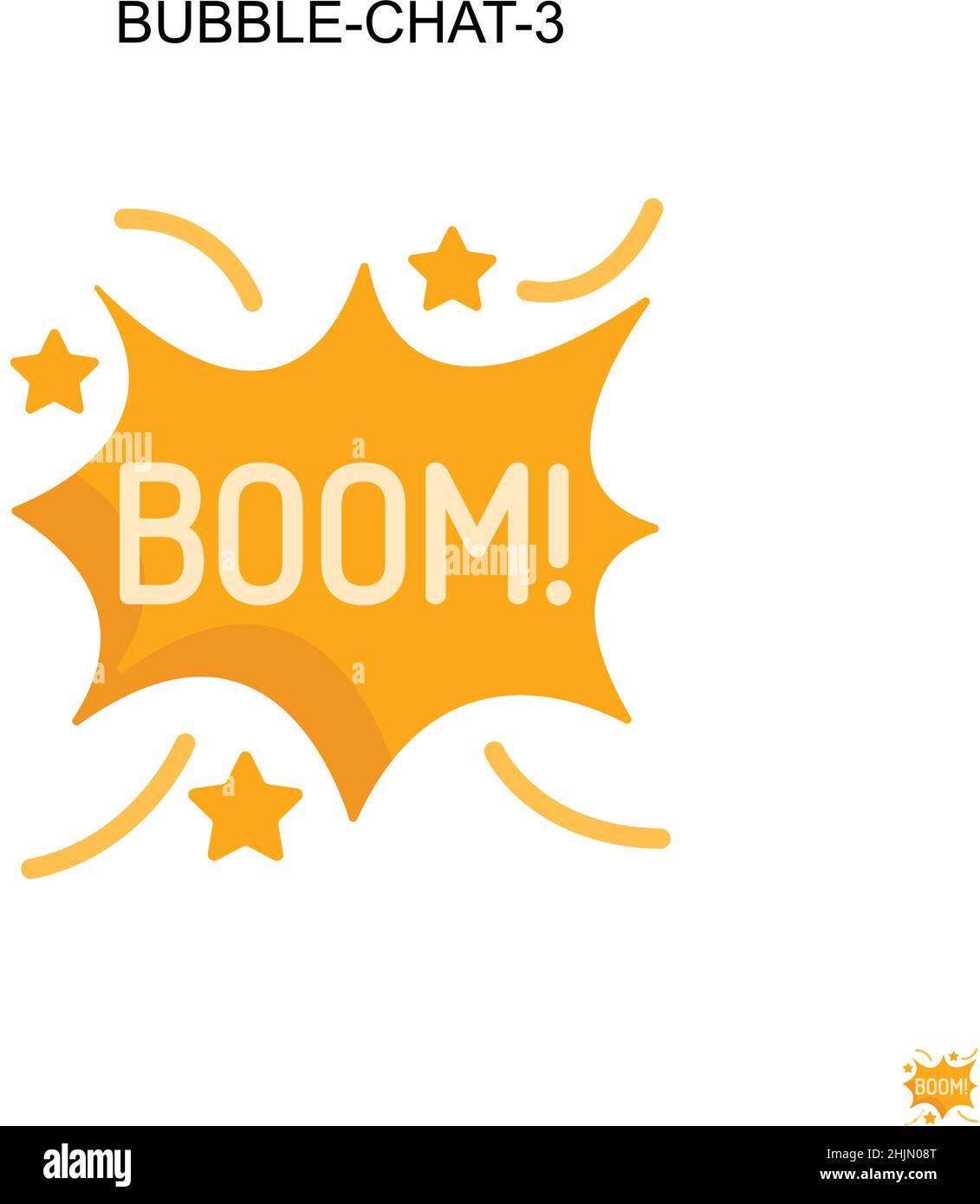 Bubble-chat-3 Simple vector icon. Illustration symbol design template ...