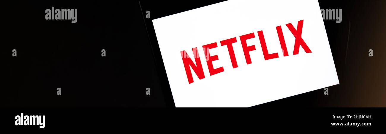 Netflix editorial banner. Illustrative banner for news about Netflix ...