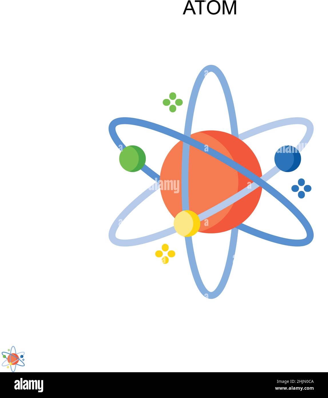 Atom Simple vector icon. Illustration symbol design template for web ...