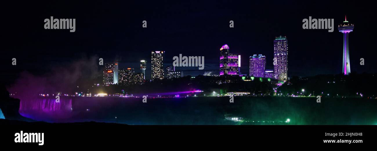 Panoramic shot of Space Needle Tower with buildings in Seattleduring ...