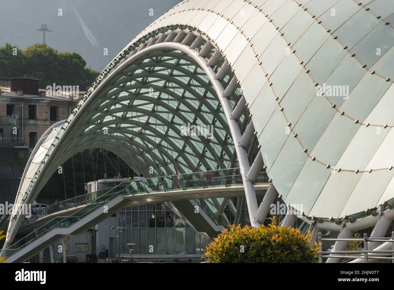 Modern Peace Bridge in Tbilisi, Georgia Stock Photo - Alamy
