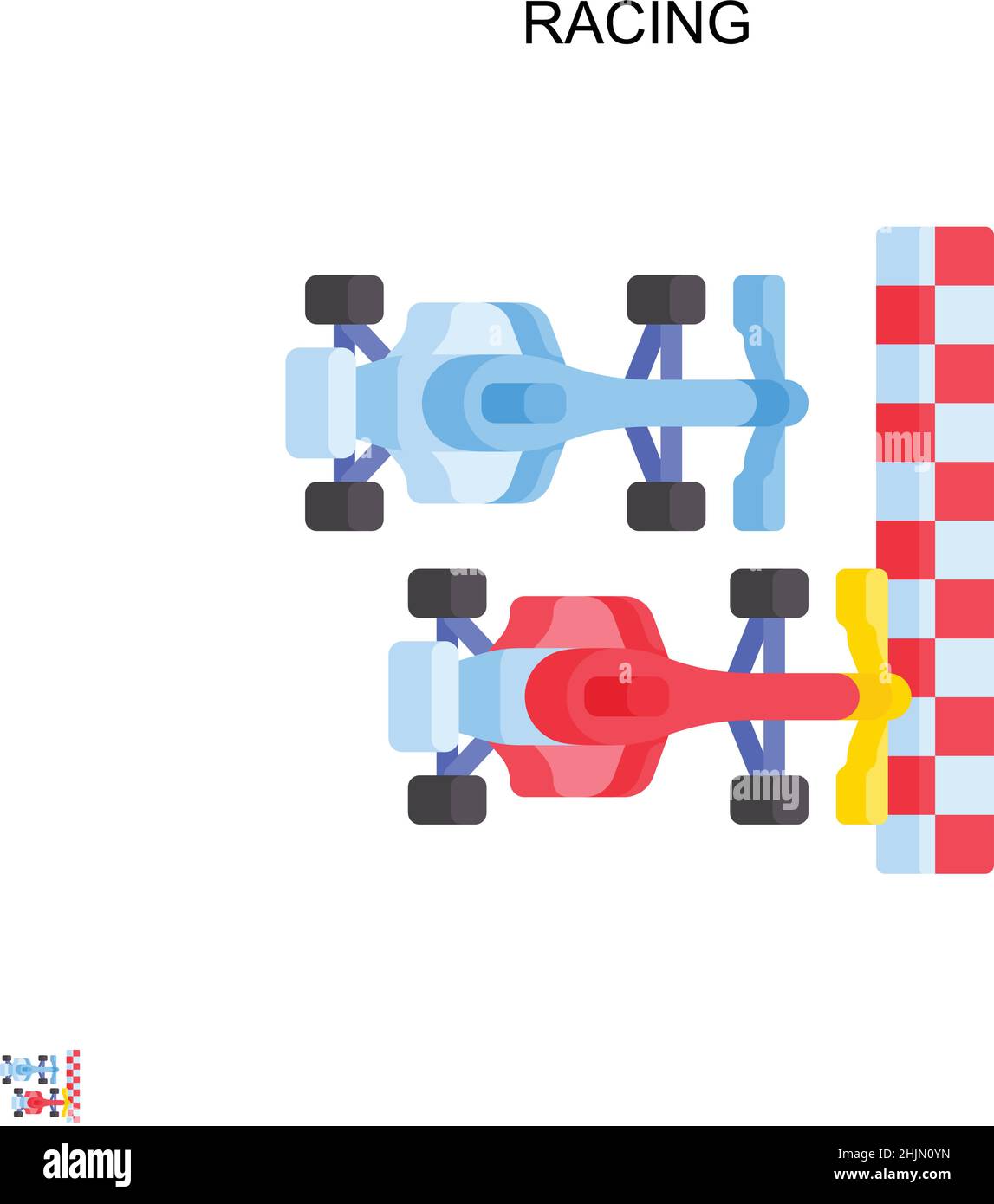 Racing Simple Vector Icon Illustration Symbol Design Template For Web Mobile Ui Element Stock