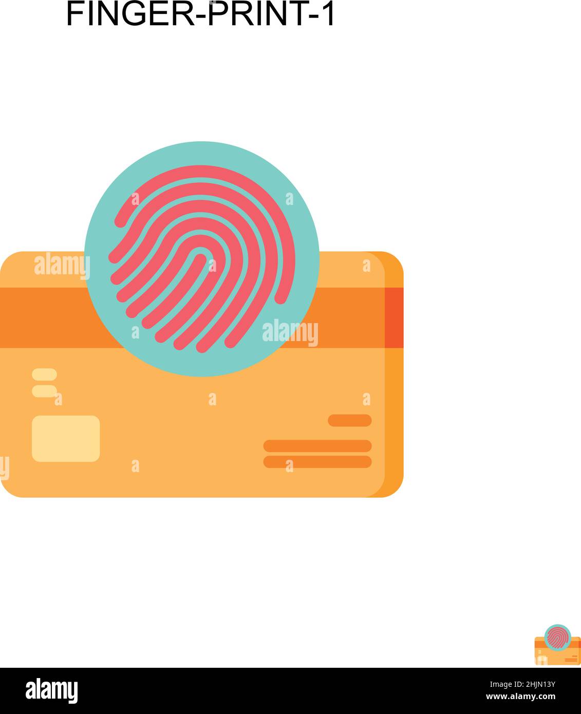 Finger-print-1 Simple vector icon. Illustration symbol design template ...