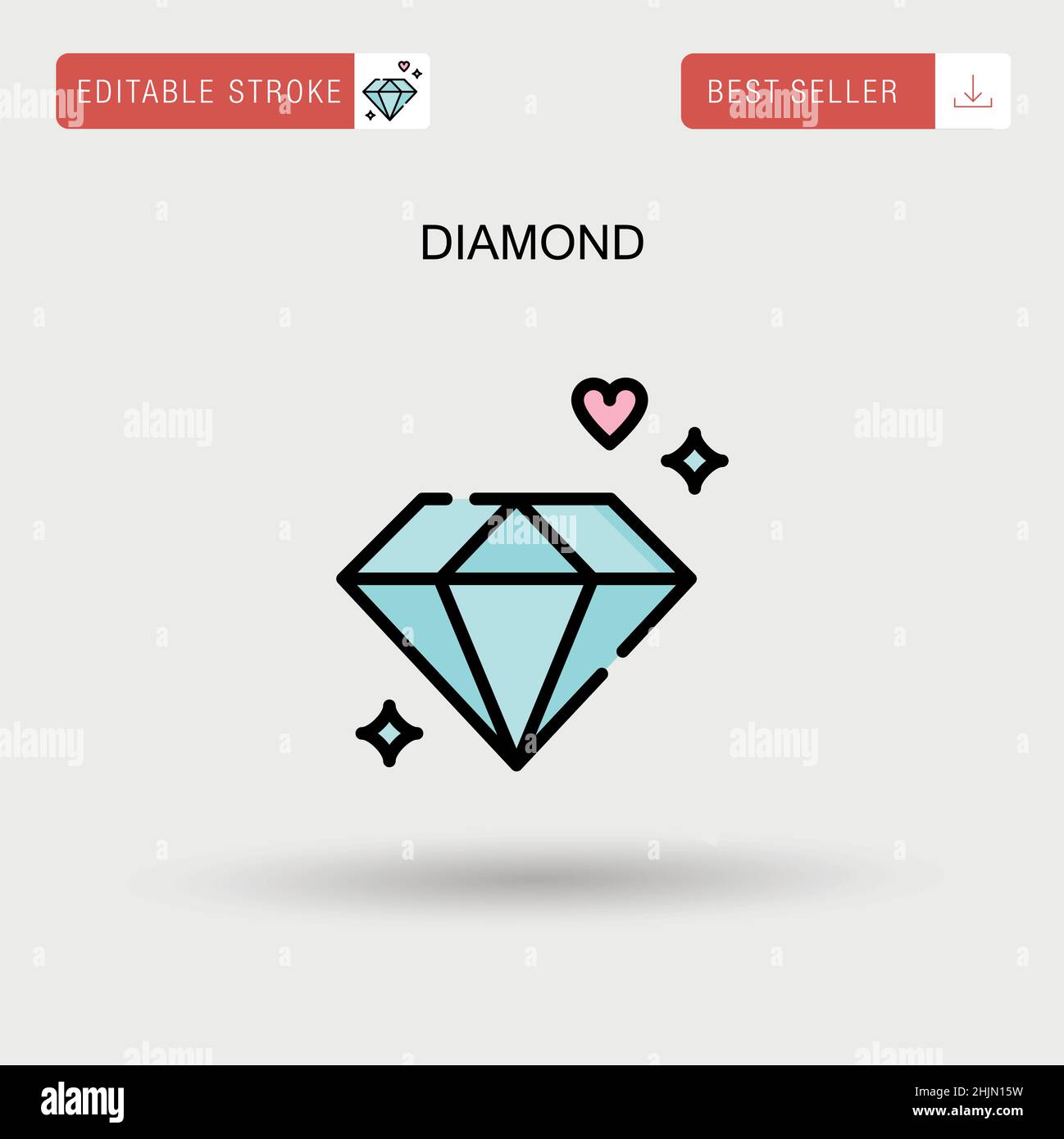 Diamond Simple vector icon Stock Vector Image & Art - Alamy