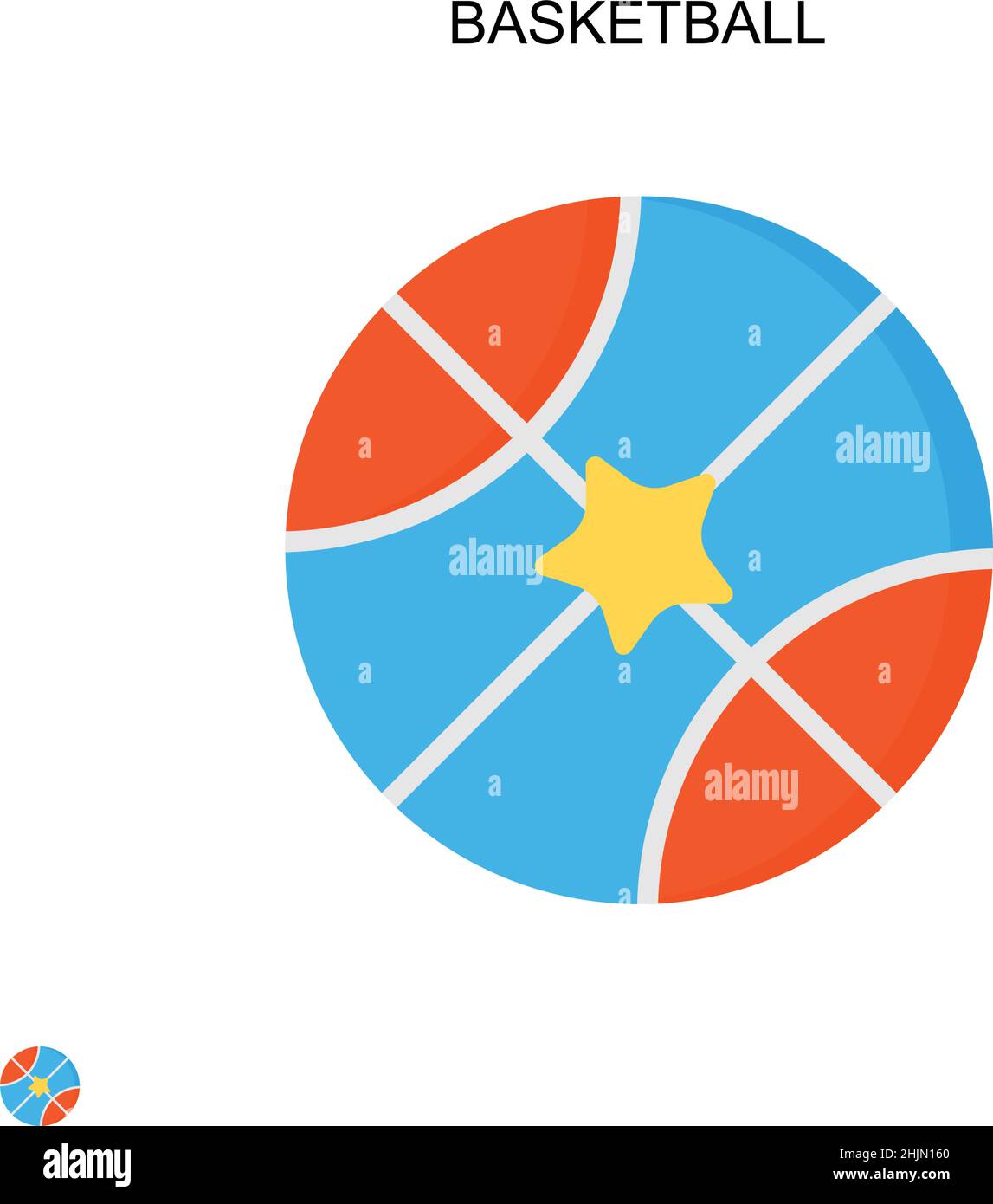 Basketball Simple vector icon. Illustration symbol design template for ...